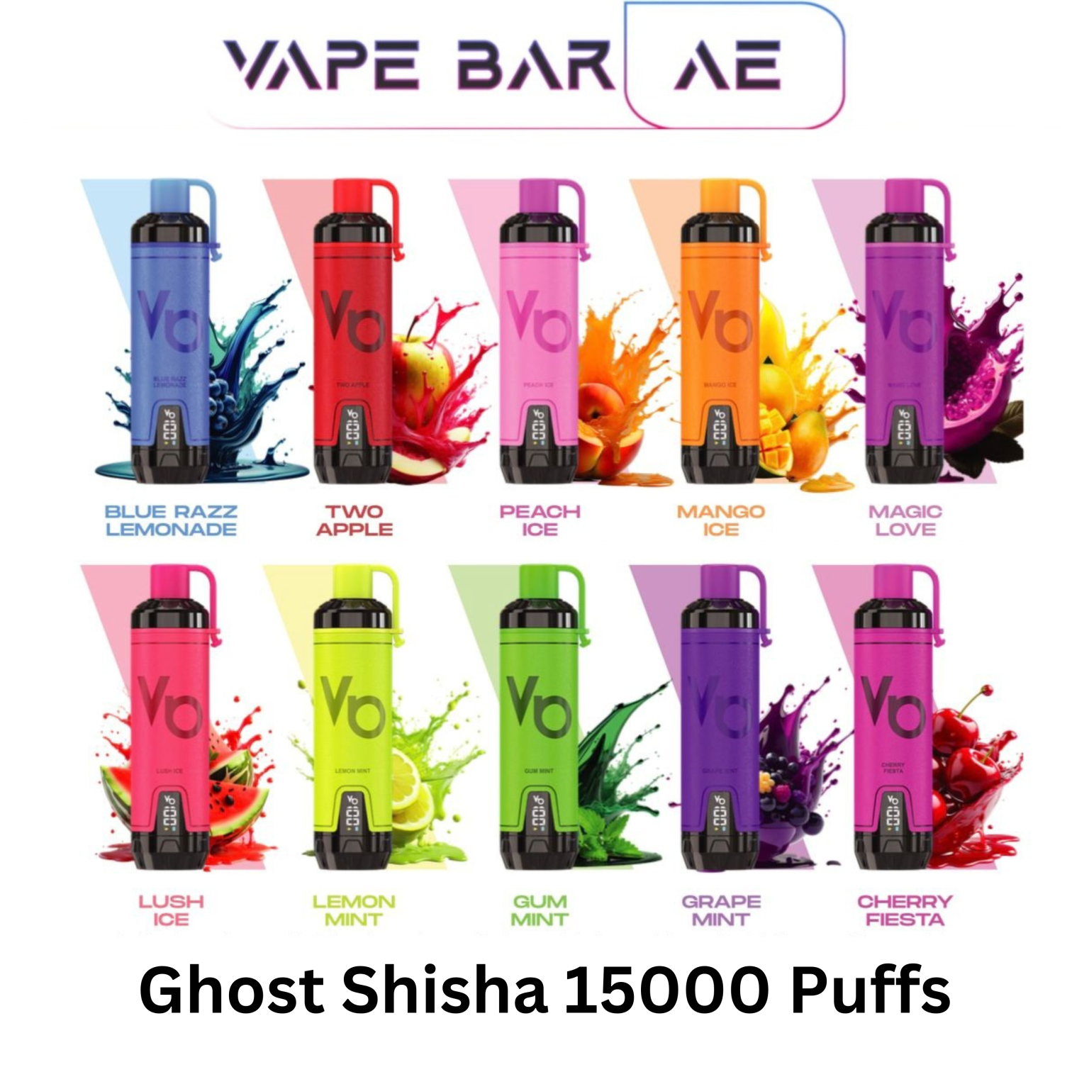 Best Ghost Shisha 15000 Puffs Disposable Vape by Vapes Bars